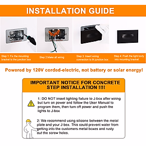 CLOUDY BAY 120V Indoor Outdoor Smart LED Step Lights, RGBCW Color Changing Stair Lights,3W 2700K-6500K,Hub Included,Compatible with Alexa and Google Home Assistant, 6 Pack