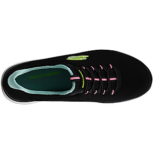 Skechers Sport Women's Summits Sneaker, Black/Multi, 8 W