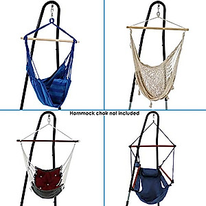 Sunnydaze Adjustable Hammock Chair Stand - 79-Inch to 93-Inch Tall Hanging Stand Only - Heavy-Duty 330-Pound Weight Capacity