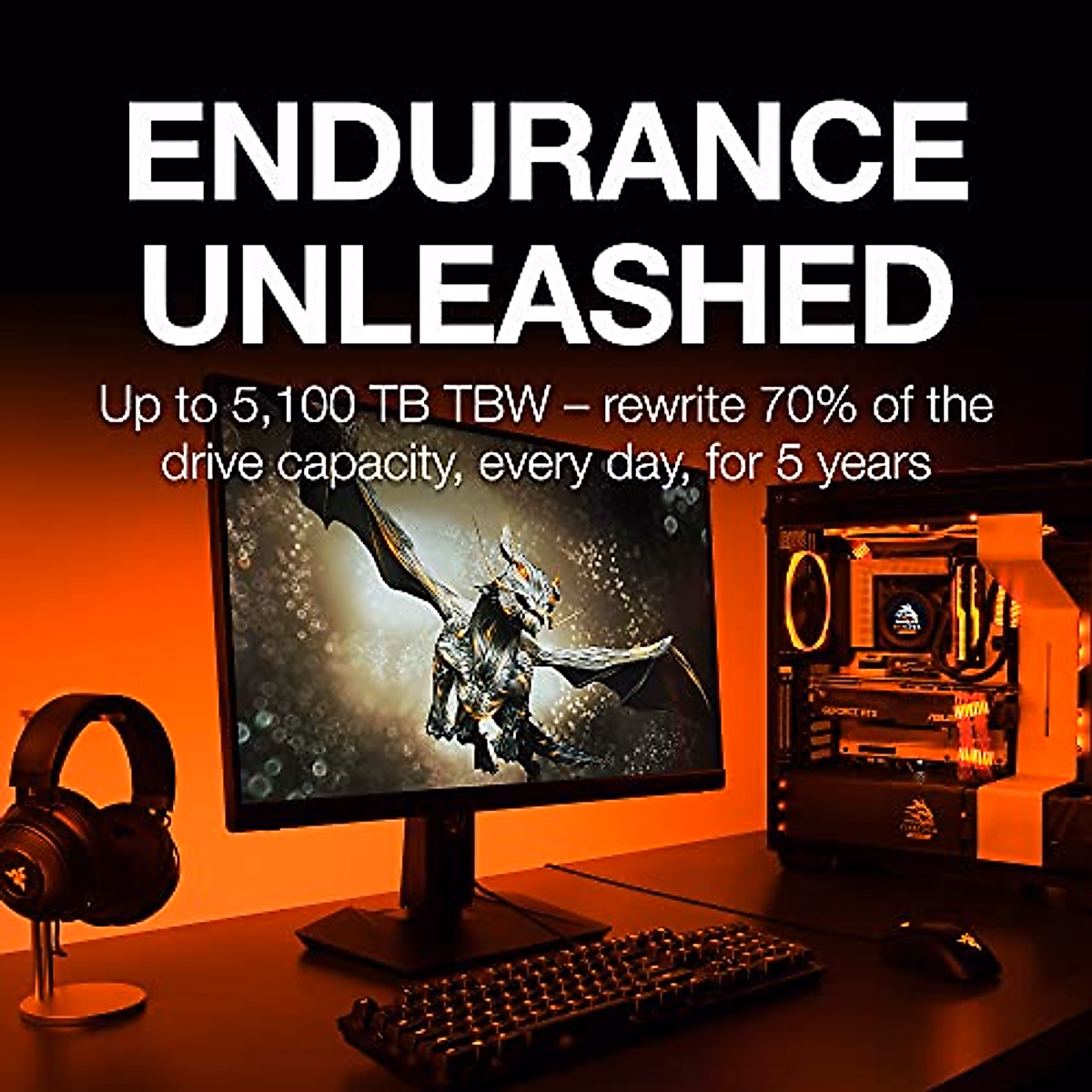 Seagate FireCuda 530 4TB M.2 PCIe Gen4 NVMe SSD - 7300MB/s, 5100 TBW, Heatsink, Rescue Services