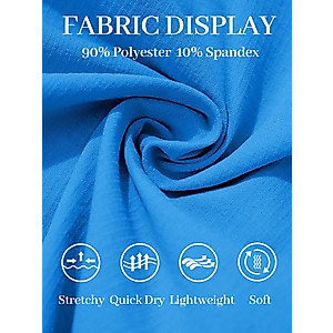 MAGCOMSEN Golf Shorts Men Stretch Hiking Quick Dry Shorts Cargo Shorts Outdoor Fishing Shorts Azure,36