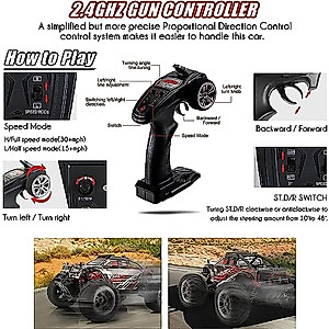 FUUY Remote Control Car Boy 8-12 Fast RC Cars for Boys 1/16 42KM/H High-Speed 4WD RC Car with Two Batteries Off-Road Waterproof Truck Kids Adults Hobby Toy Cars for All Terrain Gift Kids