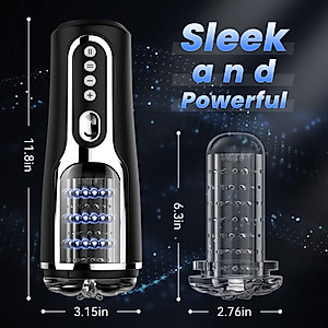 Automatic Male Masturbator with 10 Thrusting Patterns & Vibration Settings, Adult Toy Penis Pump Male Sex Toys for Men, Sex Toy Male Stroker Adult Toys Pocket Pussies, Adult Sex Toys