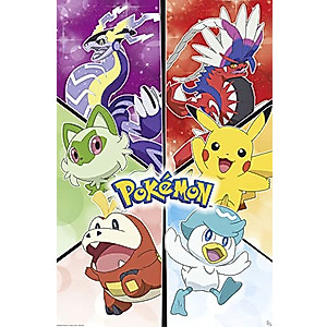 Pokemon - TV Show / Gaming Poster (Scarlet & Violet - Character Montage) (Size: 24" x 36")