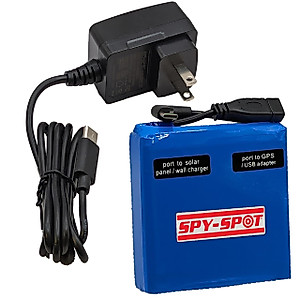 SpySpot Extended Slim Battery for GPS Trackers with Magnetic Mount Case - Works with 4G LTE 3G,GL 200,GL 300, GL300W, GL-300MA GL300MG, GL320MA Track I - Includes Battery Charger