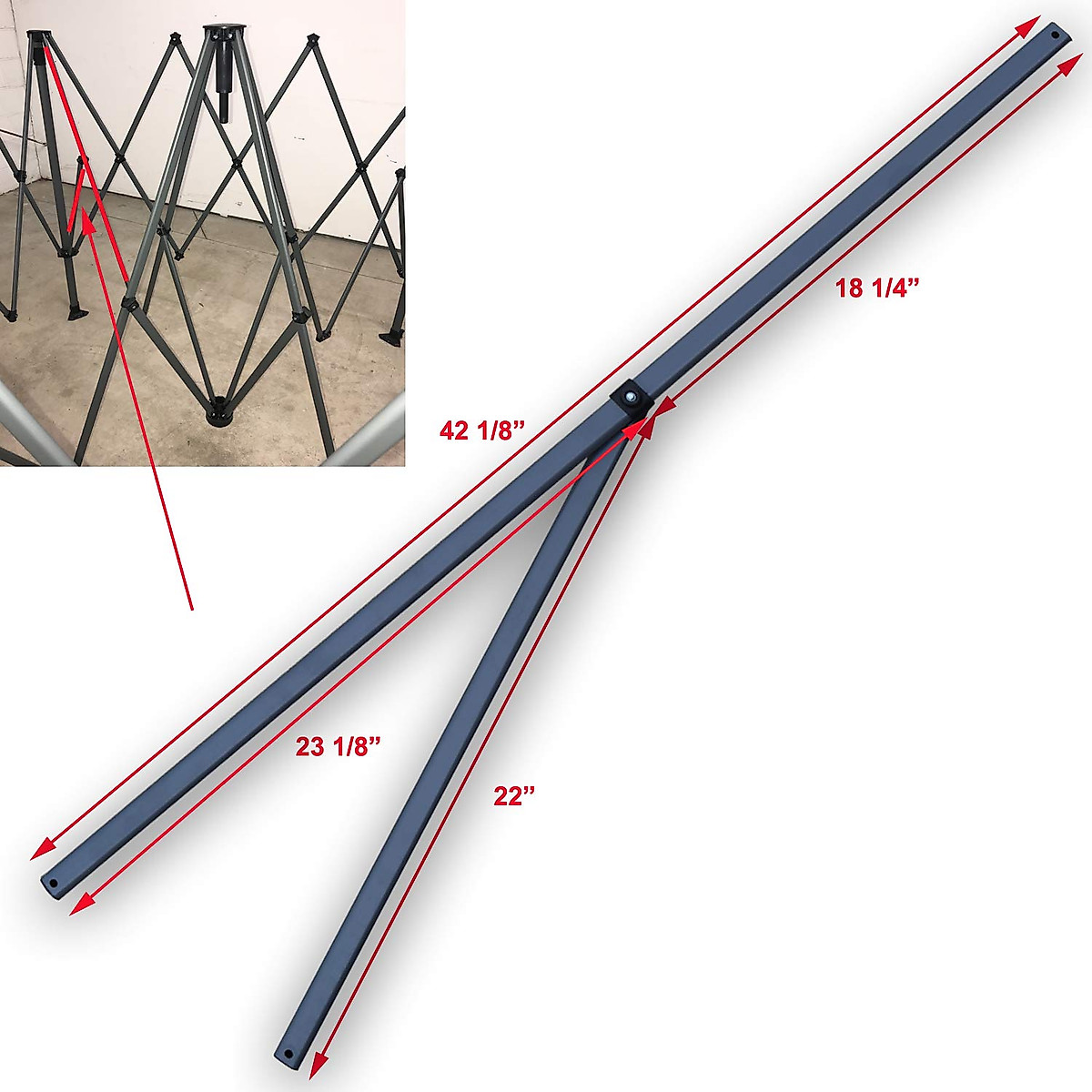 Quest Q100 Quick Lift 10' x 10' Straight Leg Canopy 2 Lower Peak Truss Bars Replacement Parts Repair