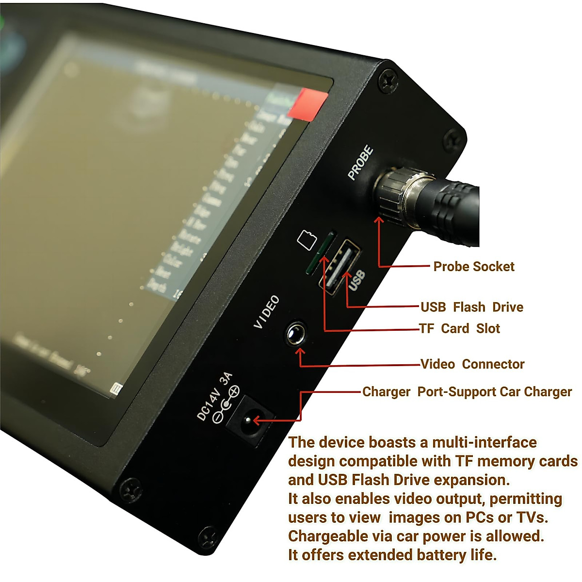 SUNBESTA M10 Veterinary Ultrasound Machine for Pregnancy, at Home Ultrasound with 3.5 MHz Probe for Sheep, Goats, Pigs and Sows pregnancies