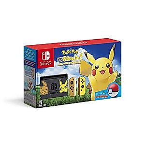 Nintendo Switch Console Bundle- Pikachu & Eevee Edition with Pokémon: Let's Go, Pikachu! + Poke Ball Plus