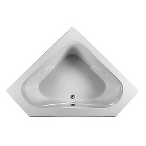 Reliance Baths R6060OCS-W Open Corner 59 x 59 in. Soaking Bathtub with White Finish