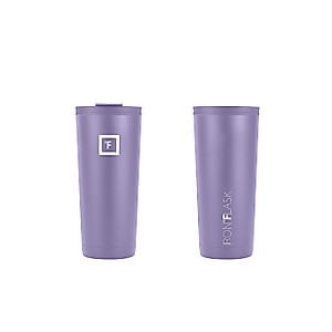 IRON °FLASK Classic Tumbler 2.0-2 Lids (Straw Flip), Vacuum Insulated Stainless Steel Water Bottle, Double Walled, Drinking cup, Thermos Travel Mug - Lavender, 24 Oz