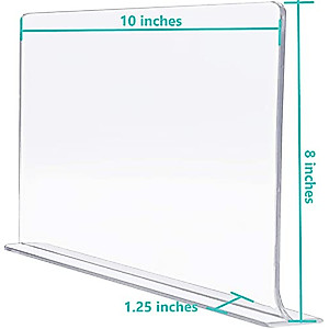 LIVTEK4LYFE Shelf Dividers, Closet Shelf Organizer, Acrylic Shelf Dividers for Closets, Shelf Dividers for Closet Organization, Closet Shelf Divider, Clear Closet Dividers - 4 Pack - Self-Stick