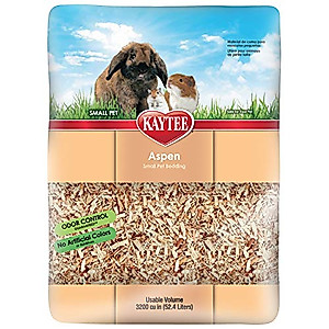 Kaytee Small Animal Hardwood Aspen Bedding For Pet Guinea Pigs, Rabbits, Hamsters, Gerbils, and Chinchillas, 54.2 Liter