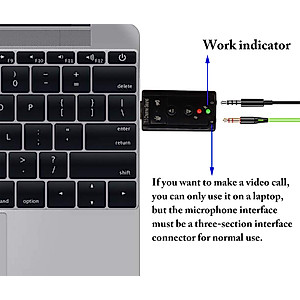 zdyCGTime Hi-Speed USB 2.0 7.1-Channel Virtual USB 3D Stereo Audio Adapter External Sound Card with 3.5 mm Audio and Microphone Ports, Internal Amplifier and Volume Controls