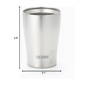 Thermos JDQ-320 S Vacuum Insulated Tumbler, 10.1 fl oz (320 ml), Stainless Steel