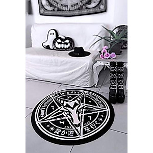 Killstar Trailblazer Baphomet Satanic Goat Gothic Punk Pentagram Rug KSRA003135