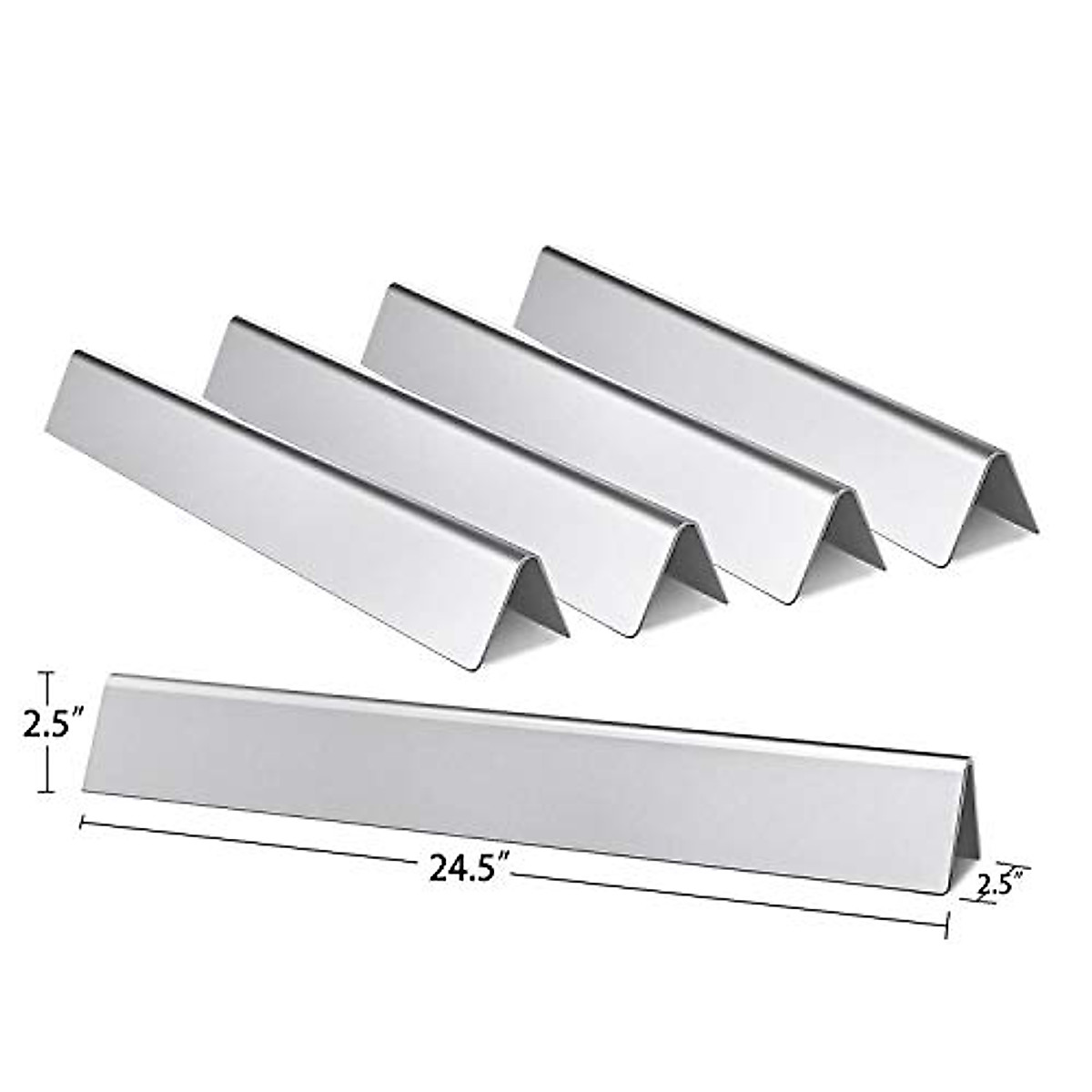 Hongso 34 1/4" SS Burner Tube Set and 24.5" Flavorizer Bars Replacement for Weber Genesis 300 Series E-310 E-320 EP-310 EP-320 S-310 S-320 Gas Grills (with Side Control Panel Only), 67722 7539 7540