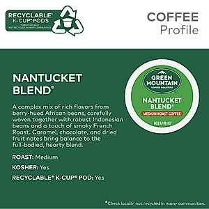 Green Mountain Coffee Roasters Nantucket Blend, Single-Serve Keurig K-Cup Pods, Medium Roast Coffee Pods, 48 Count