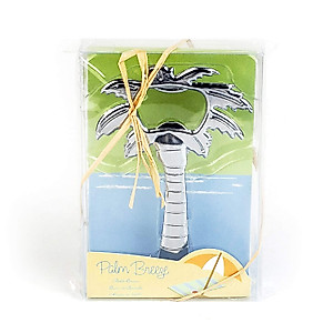 10pcs Palm Tree Coconut Tree Wine Bottle Opener Wedding Party Favor (Silver)