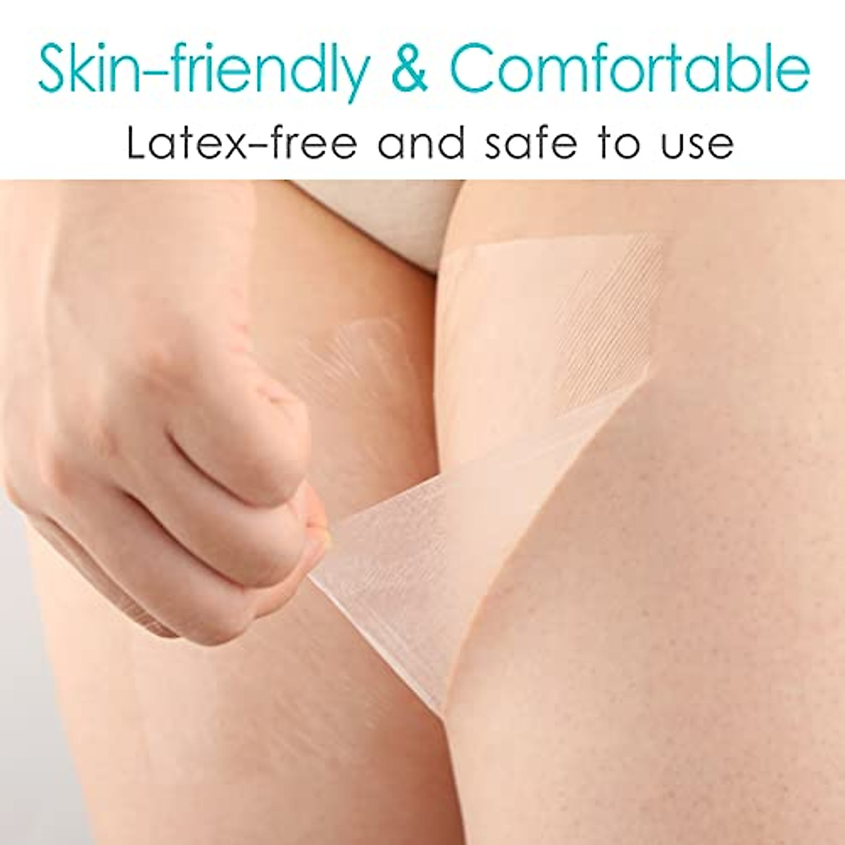 Thigh Lift Tape Transparent Lifting Adhesive Bandage Patch for Leg Body Sagging Skin Fat Cellulite Invisible Anti Chafing Ultra-Thin Inner Paste Waterproof Pad Disposable 4"x4.7" (Pack of 50)