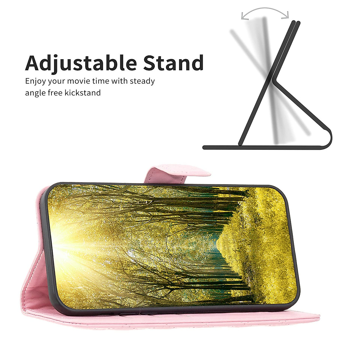 DIWOR Flip Stand Case Compatible for Vivo Iqoo Z5 5g Phone Case Cover PU Leather Kickstand Magnetic Wallet Case XXF-Fen