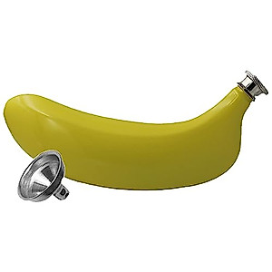 Banana Flask for Liquor Disguise for Men Women 5 oz Pocket Hip Flask with a Funnel for Funny Gift Hidden Whiskey Bottle Alcohol Pot for Men Traveling Fishing Hunting Hiking Camping