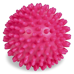 LYNN SPORTS High Density Exercise Foam Roller Set Kit | 8 in 1 + Tote Bag (EVA Muscle Roller ick, 3 Massage Balls & 3 Resiance Loop Bands) - Physical Therapy Injury Prevention Deep Tissue Massage,Pink