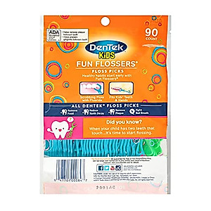 DenTek Kids Fun Flossers, Wild Fruit, 90 Count