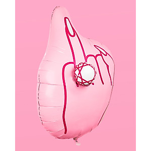 xo, Fetti Bachelorette Party Decorations 3D Ring Finger Balloon - 1 pc, 40 inch, XL | Bride to Be, Engagement Party Supplies, Bridesmaid Favor, Bridal Photo Booth