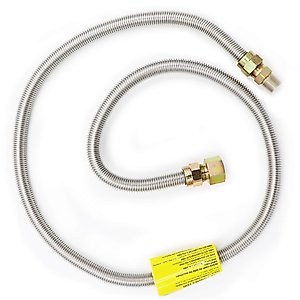 Appliance Pros 1/2 I/D, 5/8 O/D Gas Stove Flexible Hose Gas Line, Braided Stainless Steel, Fit Most Range and Grill Models 1/2 MIP x 3/4 FIP, 60 inch