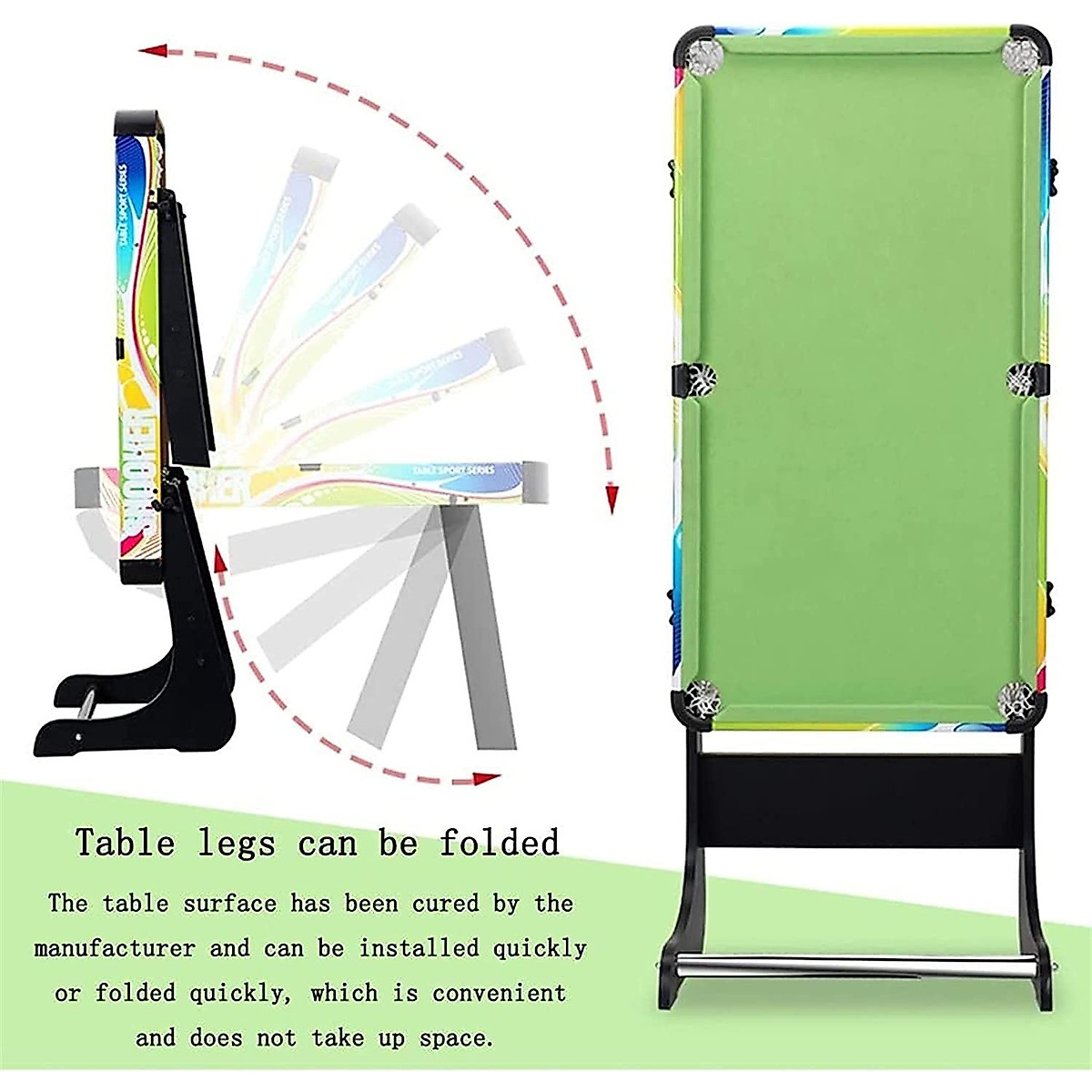 ONOTEC Multi Game Table, 4-in-1 Combo Game Table w/Soccer, Billiard, Slide Hockey, Wood Foosball Table, Perfect for Game Rooms, Arcades, Bars, Parties, Family Night