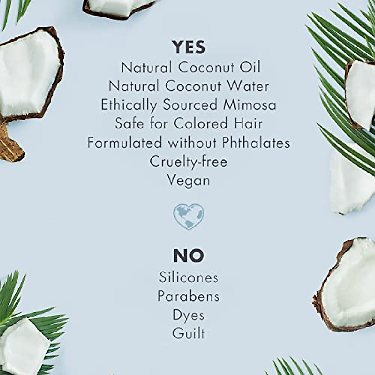 Love Beauty And Planet Coconut Water & Mimosa Flower Volume and Bounty Thickening Shampoo and Conditioner for Fine Hair, Paraben Free, Silicone Free, and Vegan, 2 count - 13.5 oz each