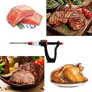 NC Marinade Injector Syringe Meat Needles, Meat Injector Kit with Case,Injection Brine Marinades for Meat, Turkey, Chicken,Beef,Fish-15ml Barrel Chamber-4 x 4.4 Inch S/S Needles