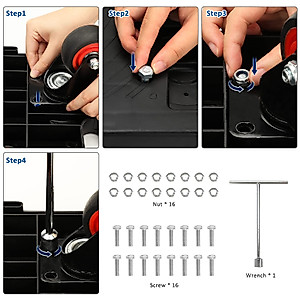 Insdawn Furniture Dolly,Furniture Movers with Wheels, Portable Moving Rollers Leg Dollies for Heavy Furniture, 4 Wheels Flat Dolly, 800 Lbs Capacity, 1 Pack, Black