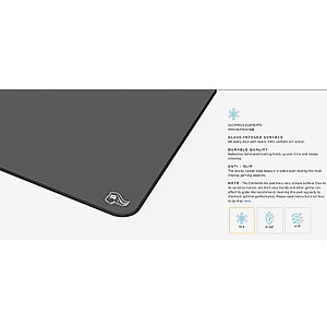Glorious Elements Mousepad - XL Mouse Pad - Glass Infused Flexible Cloth Computer Desk Pad for Speed Gaming 15"x17" (ICE)