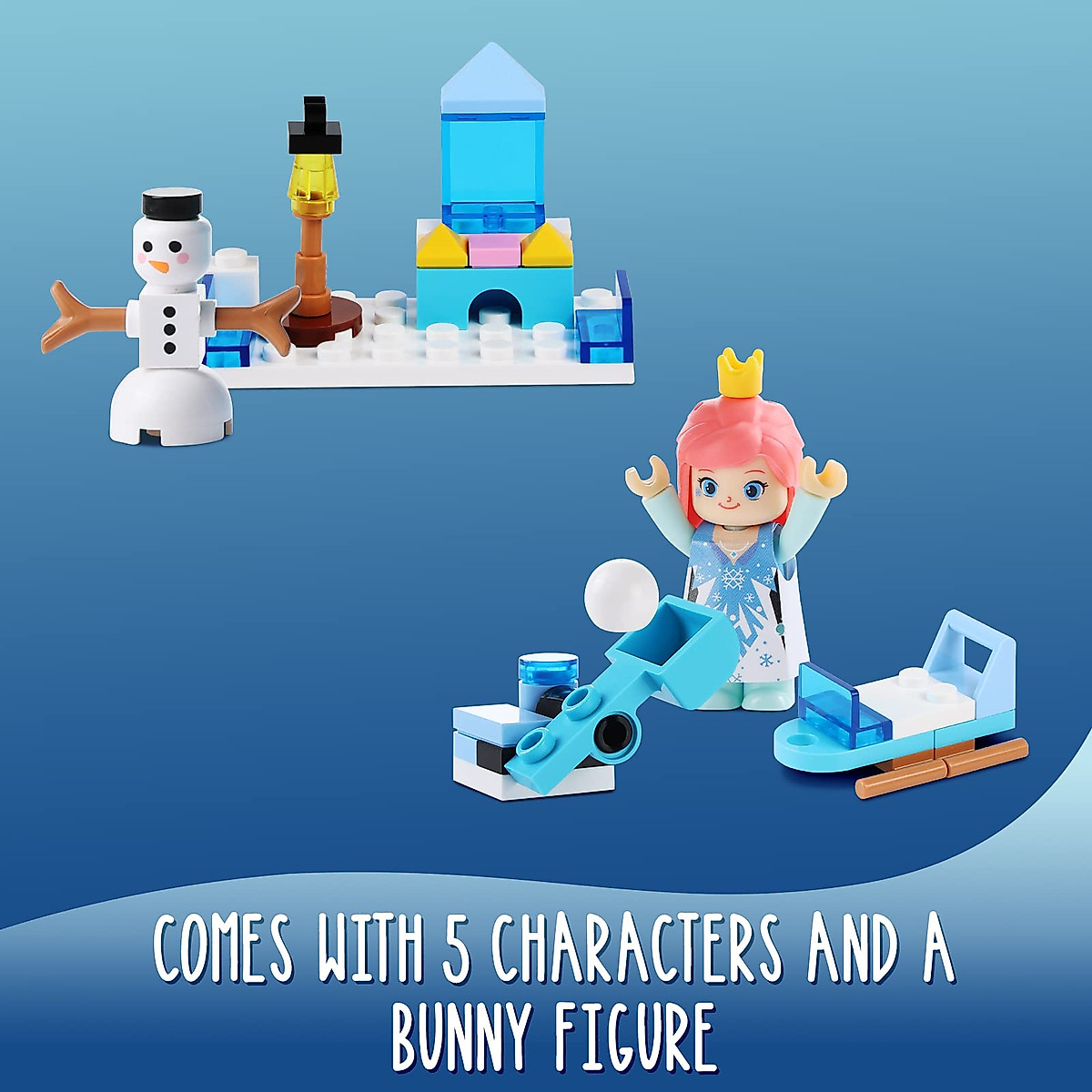 DDAI Girls Building Blocks Toys Frozen Ice Castle Building Kit for Girls Adorable Construction Toy Palace Brick Set Best Birthday Gifts for Kids 8-12 Years Old (199PCS)