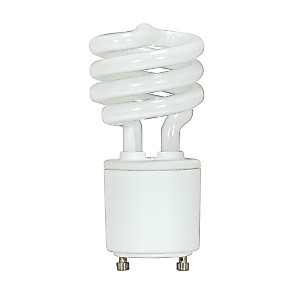 (6-Pack) Satco S8201 9-Watt 2700K GU24 Base Mini Spiral Compact Fluorescent Lamp, 40W Equal