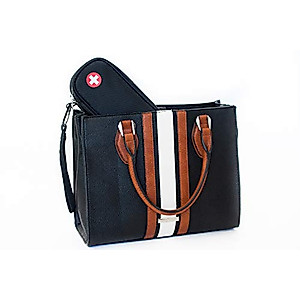 PracMedic Bags Epipen Carry Case- Holds Epi Pens, Auvi Q, Inhaler, Epinephrine, Allergy, Syringe, Diabetic Supplies, Insulated Medical Pouch, Travel Medicine Kit for Essentials and Emergency (Black)