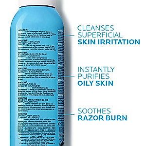 La Roche-Posay Serozinc Face Toner for Oily Skin with Zinc, Mattifying Face Spray and Acne Toner to Reduce Shine for Oil Control, Alcohol Free Face Mist for Acne Prone Skin, 5 Fl Oz (Pack of 1)