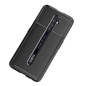 LUSHENG Case for Oppo Reno 2 Z, High-End Business Phone Case Shockproof 3D Feel Compatible with Oppo Reno 2 Z - Black