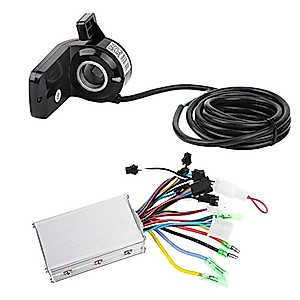 Motor Brushless Controller, 48V 350W Motor Controller Waterproof LCD Display Thumb Throttle Panel Electric Bicycle Scooter Brushless Controller Kit