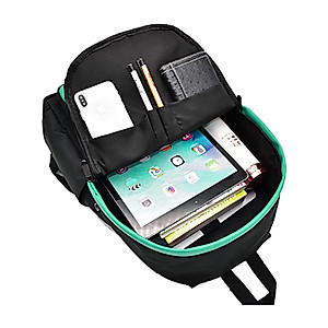 Backpack Laptop Bag Casual Daypack Bookbag with Water Bottle Holders for Work Travel College One Size