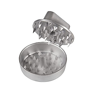 Groove PIVOT: Premium 2-Piece Aluminum Herb Grinder with Innovative Ergonomic Knob Grip - Portable Spice Grinder Hand Held for Precise Shredding