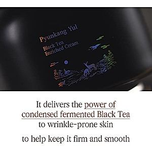 yunkang Yul Black Tea Enriched Cream, Korean Anti-Aging Face Cream Moisturizer for Women, Wrinkle Care, Skin Brightening with Peptide and Adenosine 60ml
