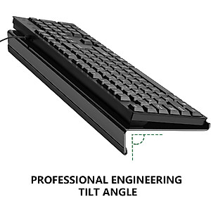 Egchi Acrylic Computer Keyboard Stand for Desk, Keyboard Riser Tilt Lift, Keyboard Holder for Desktop, Desk Keyboard Lifter（Black）