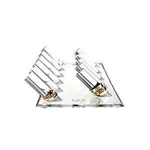 Ikee Design Multipurpose Acrylic Wall mounted Jewelry Stand Organizer, Bracelets Rings Bangles Display Rack for Store, Showcase, Trade Show, Set of 2, Clear, 13”W x 4 1/4”D x 1 3/4”H