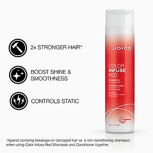 Joico Color Infuse Shampoo and Conditioner Set, Red, 10.1 Fl. Oz