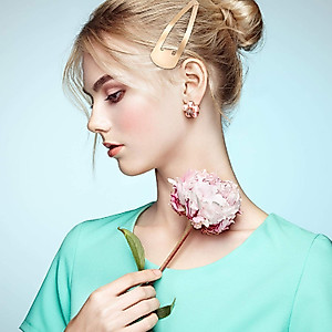 Geyoga 30 Pieces 4 Inch Metal Snap Hair Clips for Women Snap Barrettes Nonslip Large Women Hair Accessories