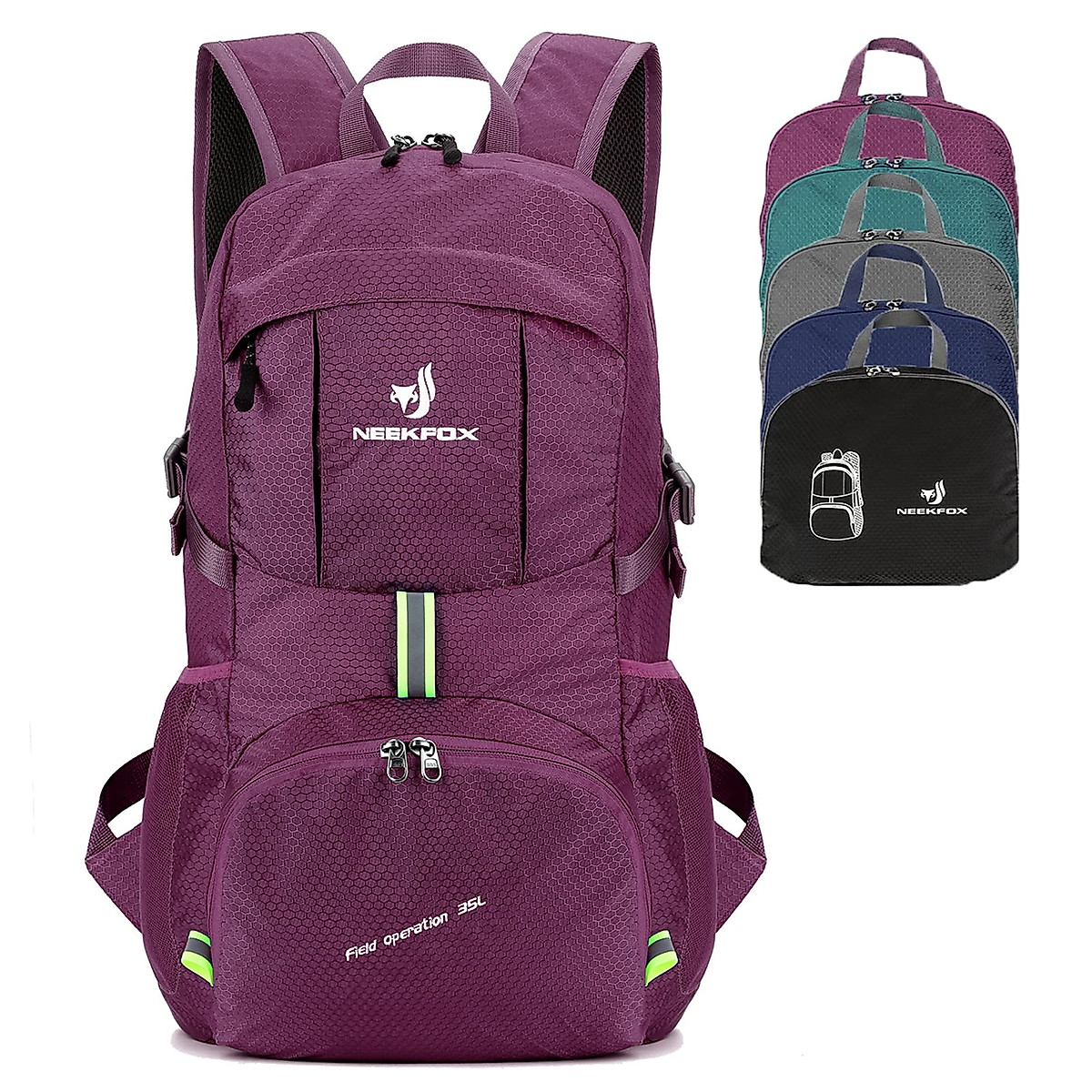 NEEKFOX Packable Lightweight Hiking Daypack 35L Travel Hiking Backpack, Ultralight Foldable Backpack for Women Men