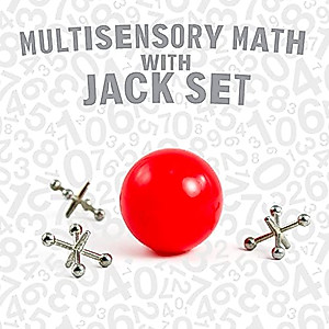 Kicko Metal Jacks Set - 12 Sets per Order - Metallic Jacks and Bouncy Ball Set - for Party Favors, Game Prizes, Kids' Activities, Loot Bag Fillers, Halloween, Easter, Birthday Parties