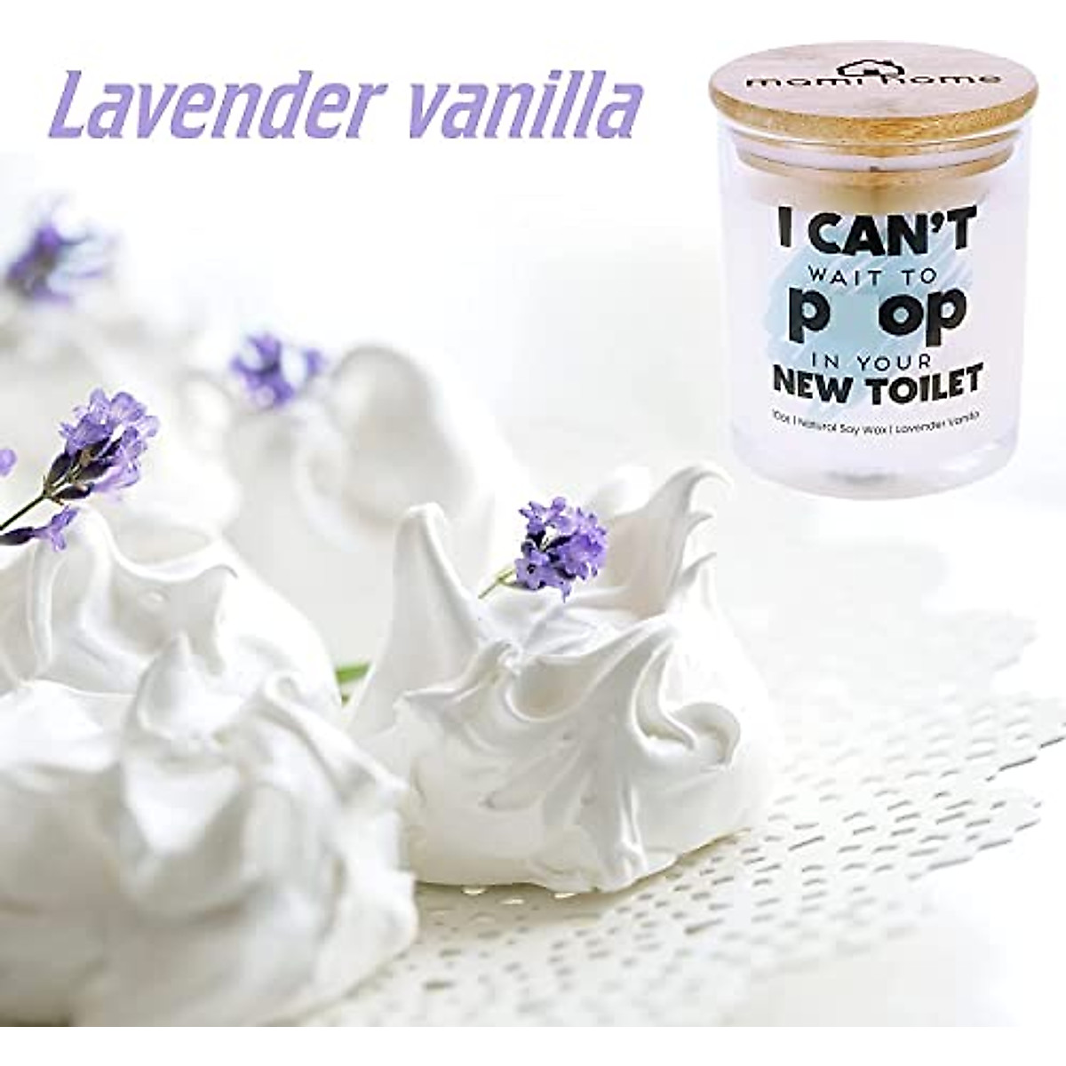 Funny Housewarming Gifts New Home - I Can't Wait To P*op In Your New Toilet Candles- Home Warming Gifts New Home Candle, New Apartment, New Homeowner Gifts, House Warming Gifts(Lavender Vanilla, 10oz)